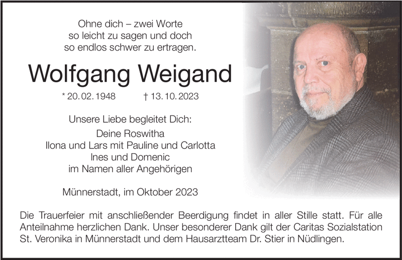 Ohne dich ? zwei Worte so leicht zu sagen und doch so endlos schwer zu ...