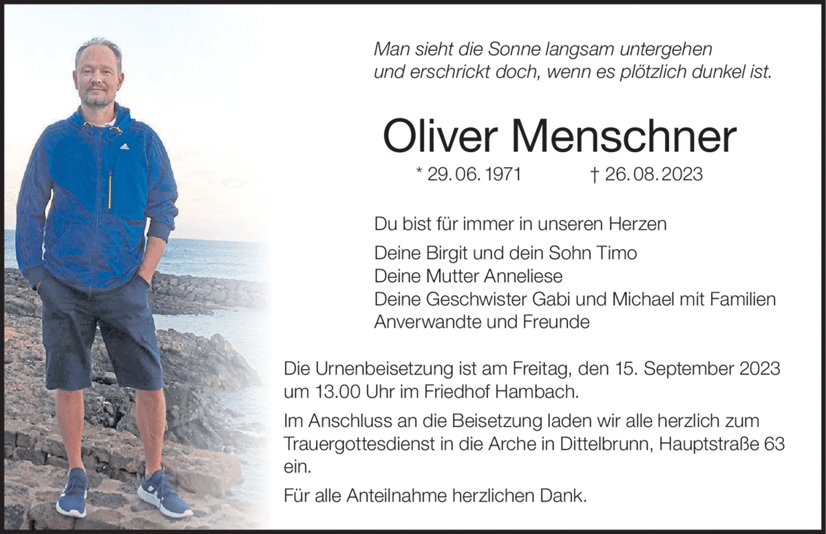 Man sieht die Sonne langsam untergehen und erschrickt doch