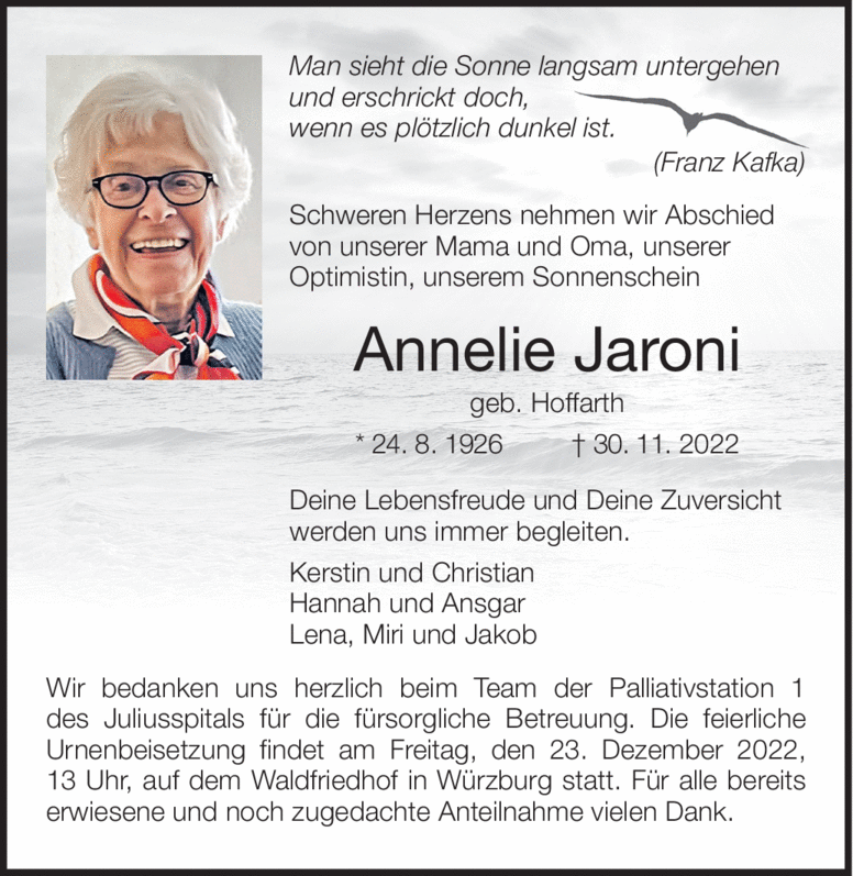 Man sieht die Sonne langsam untergehen und erschrickt doch