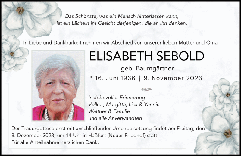 Das Schönste, was ein Mensch hinterlassen kann