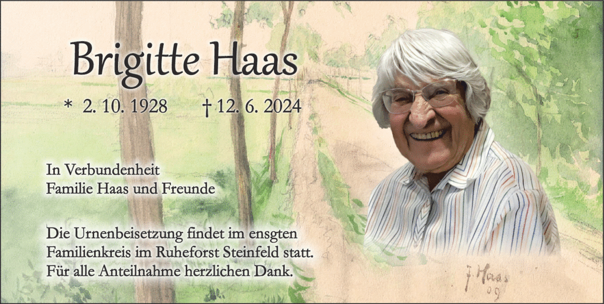 Brigitte Haas * 2. 10. 1928 ? 12