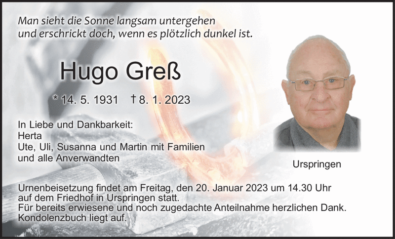 Man sieht die Sonne langsam untergehen und erschrickt doch