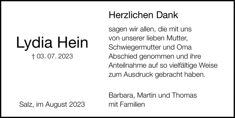 Herzlichen Dank Lydia Hein ? 03