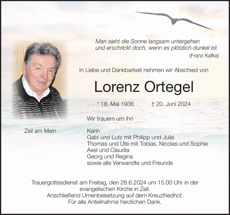 Man sieht die Sonne langsam untergehen und erschrickt doch