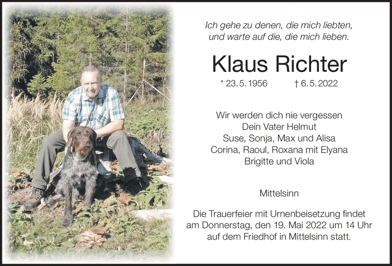 Ich gehe zu denen, die mich liebten