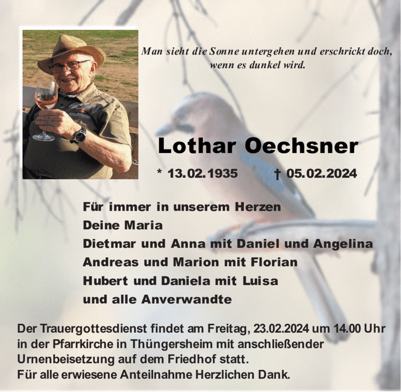 Man sieht die Sonne untergehen und erschrickt doch