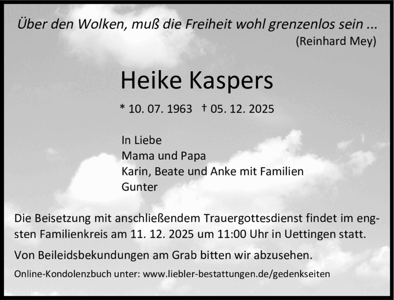 Über den Wolken, muß die Freiheit wohl grenzenlos sein