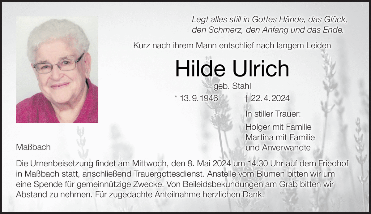 Legt alles still in Gottes Hände