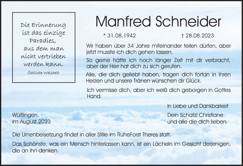 Manfred Schneider * 31