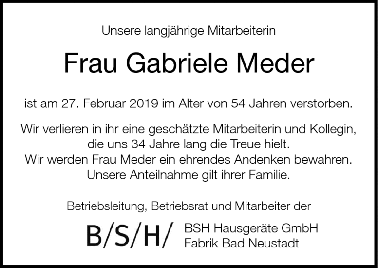 Unsere langjährige Mitarbeiterin Frau Gabriele Meder ist am 27