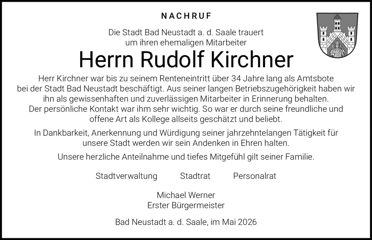 NACHRUF Die Stadt Bad Neustadt a