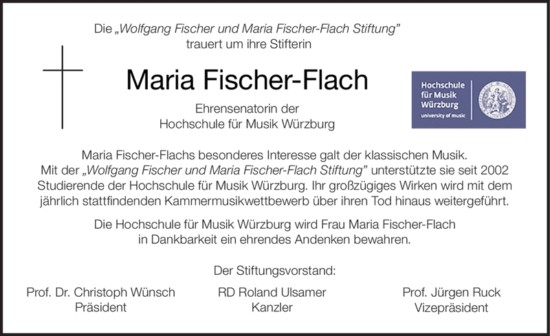 Die ?Wolfgang Fischer und Maria Fischer-Flach Stiftung?