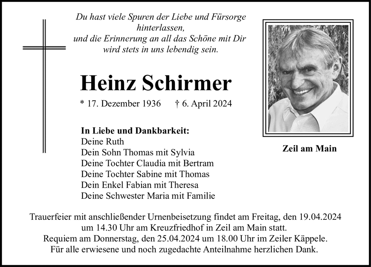 Du hast viele Spuren der Liebe und Fürsorge hinterlassen