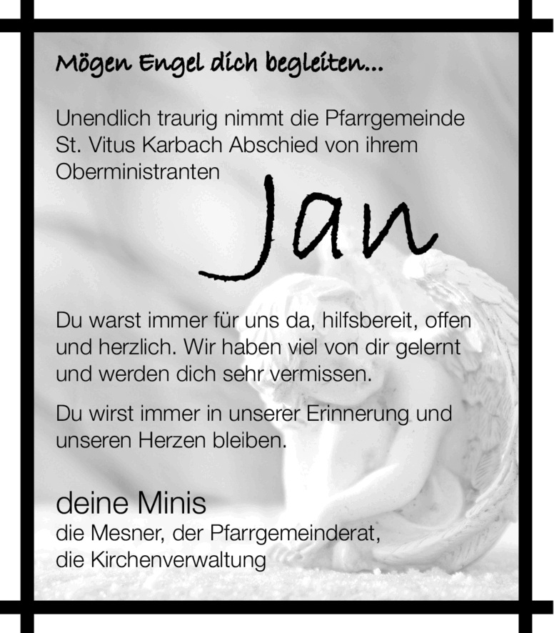 Mögen Engel dich begleiten