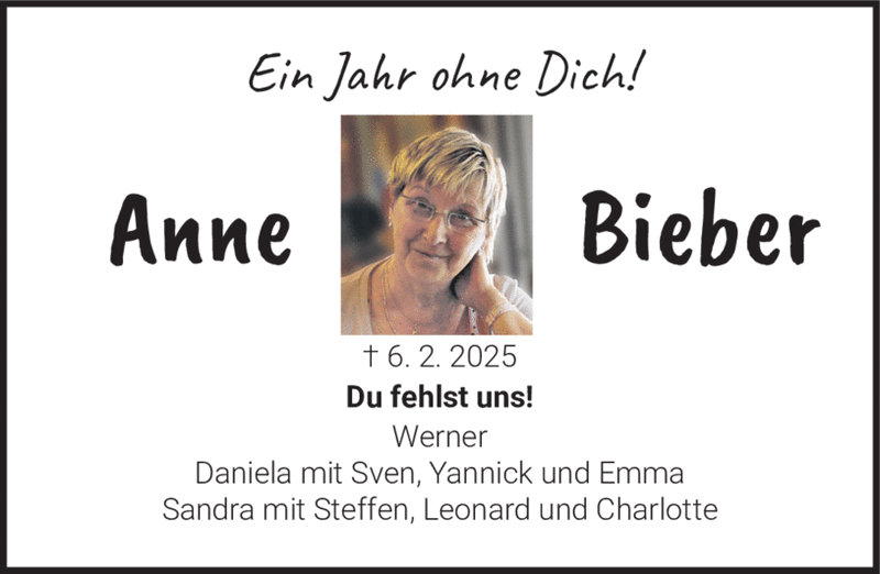Ein Jahr ohne Dich! Anne Bieber ? 6