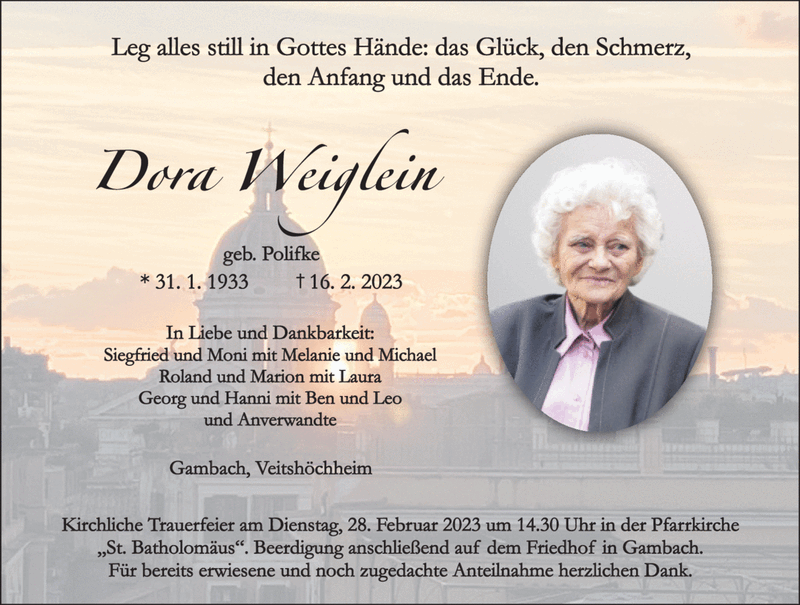 Leg alles still in Gottes Hände