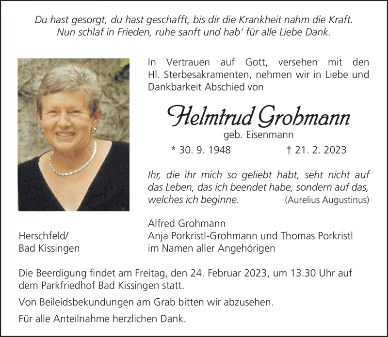 Du hast gesorgt, du hast geschafft