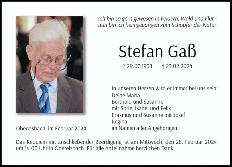 Ich bin so gern gewesen in Feldern